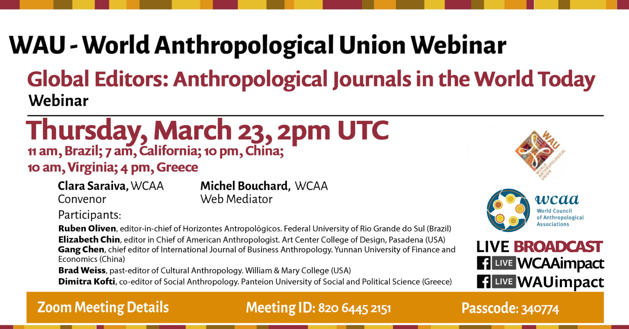 Calls - World Anthropological Union - WAU